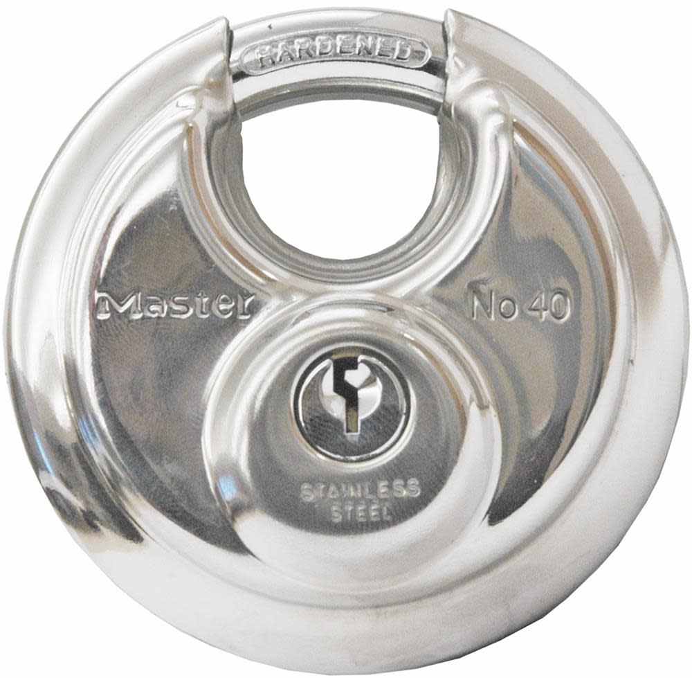 Master Lock 2-3/4 In. Wide Discus Padlock with 5/8 In. Shrouded Shackle ...