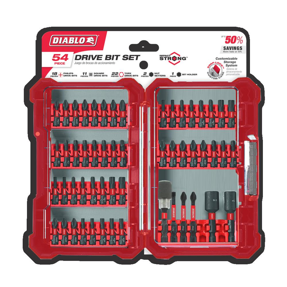 Diablo Tools Screwdriving Bit Set 54pc DSC-S54 - Acme Tools