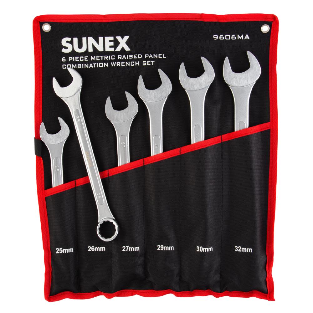 Sunex Metric Raised Panel Jumbo Combination Wrench Set 7pc 9707MA ...