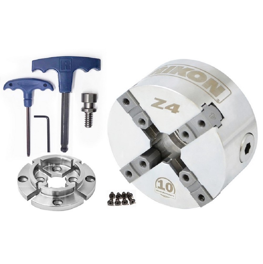 RIKON Z4 Lathe Chuck & Jaw Kit without Insert 71-106 - Acme Tools