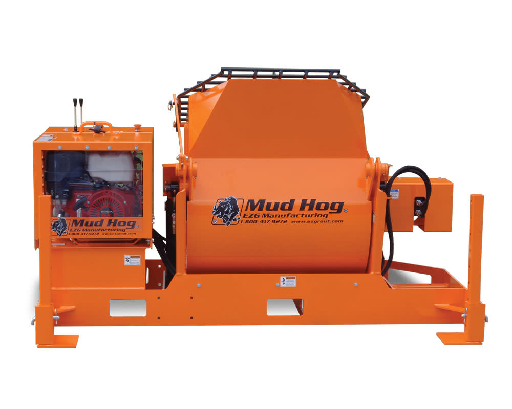 EZG Mfg Model MH12 Mud Hog Mixer 12 cu ft Gas Honda GX390 11.7 HP ...