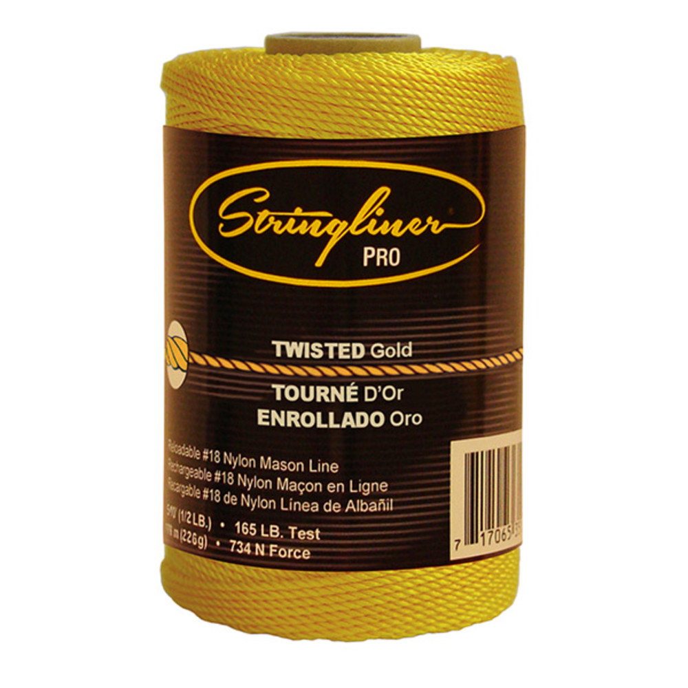 Stringliner #18 Construction Replacement Roll Twisted Gold 540 ft 35400 ...