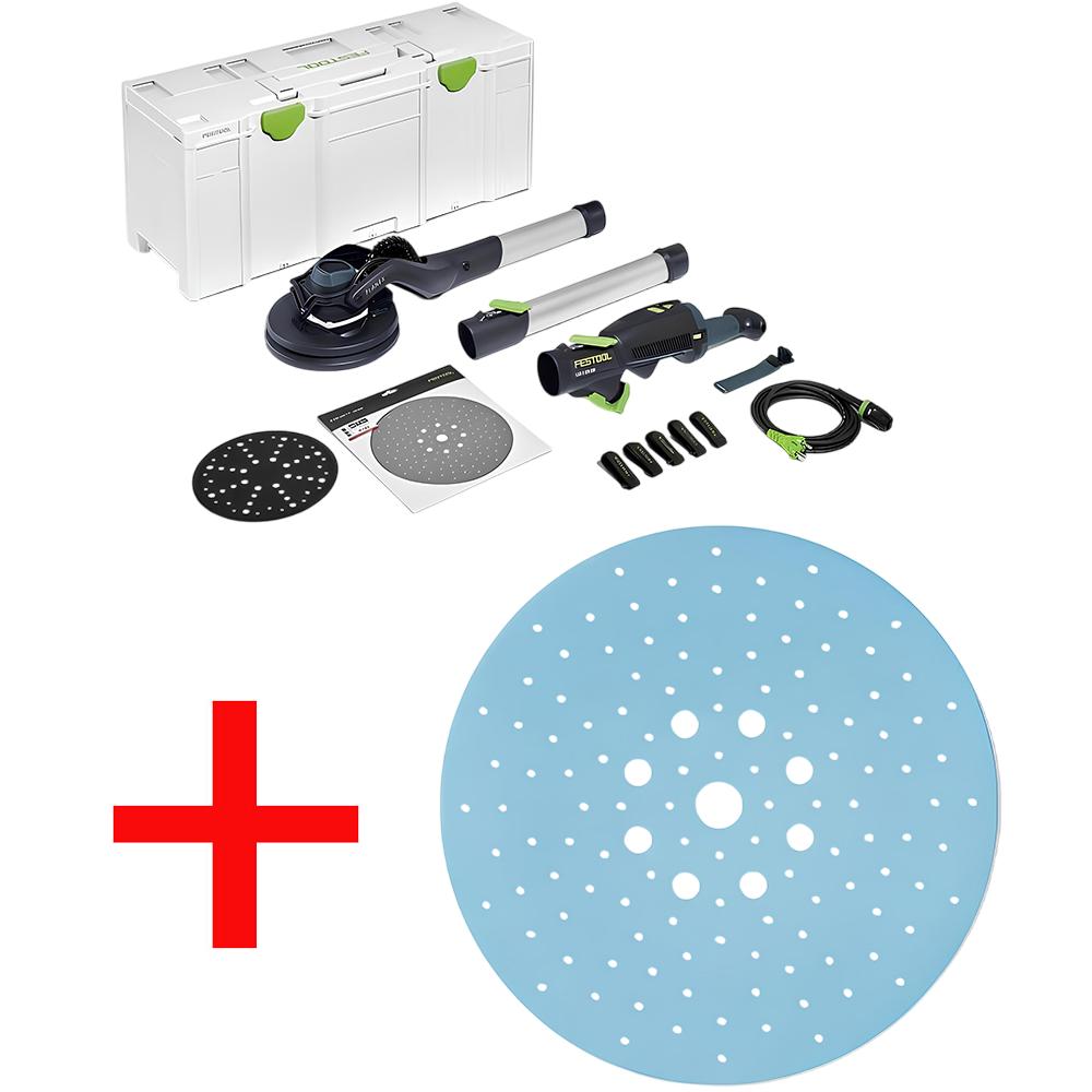 Festool Planex LHS 2 225 EQI-Plus Drywall Sander, P180 Abrasive Bundle ...