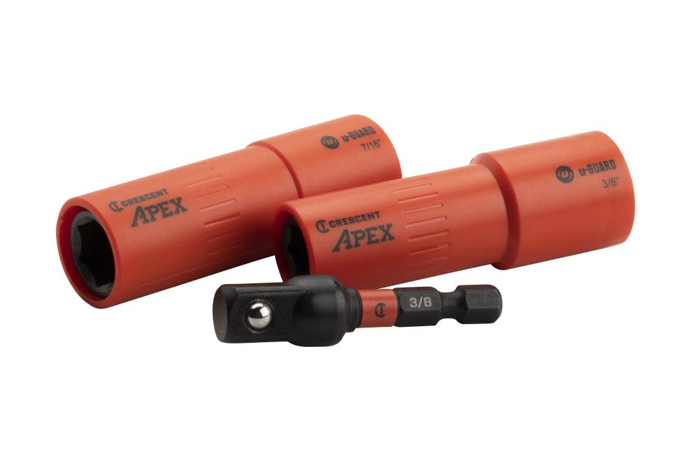 Crescent APEX u-GUARD 3/8in Covered Socket Set 3pc CAUGK2-32 - Acme Tools