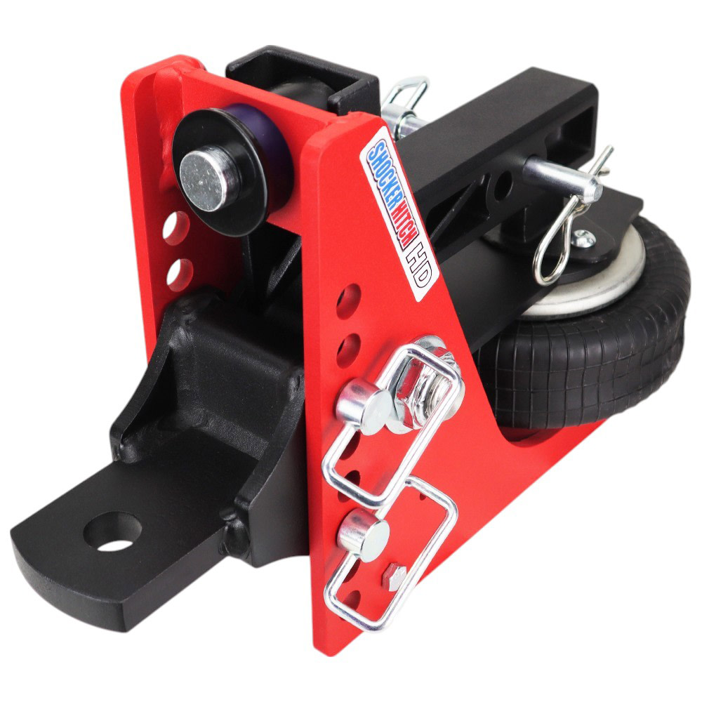 Shocker Hitch HD 20K 2 Inch Air Receiver Hitch & Drawbar with 1 Inch ...