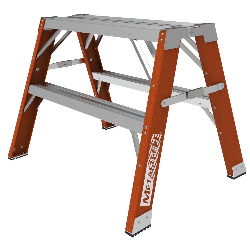 Metaltech 2 Foot Fiberglass Step-up Workbench and Sawhorse Stand E ...
