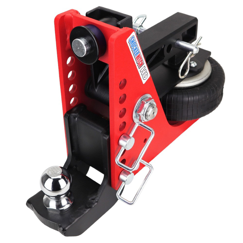 Shocker Hitch HD 20K 2 Inch Air Receiver Hitch & Drop Ball Mount 2 Inch ...