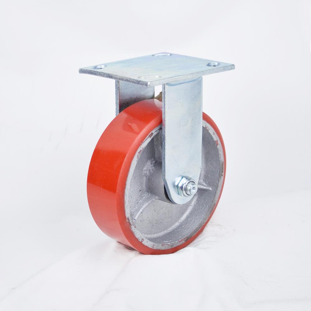 EZ Roll Casters 6 In. Polyurethane On Steel Rigid Caster EZ-0620-MOP-R ...