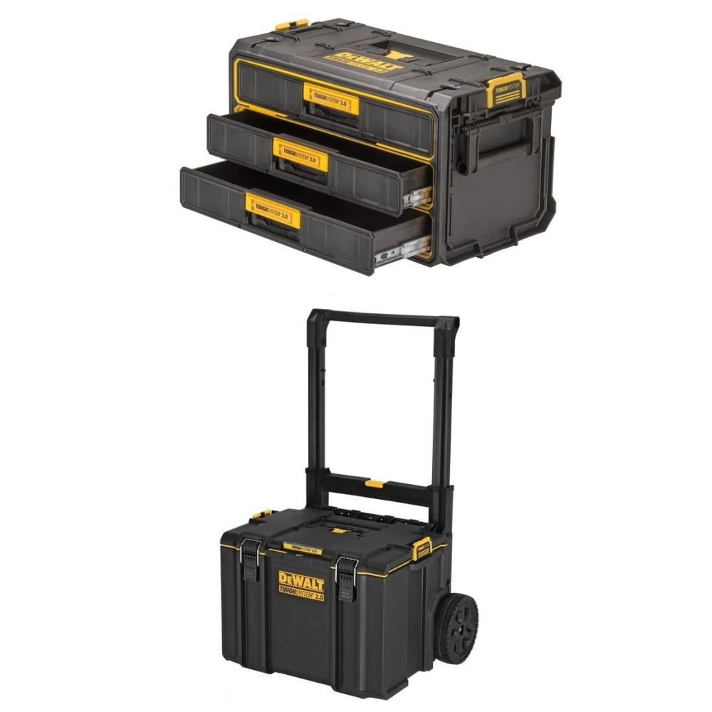 DEWALT ToughSystem 2.0 Rolling Toolbox & Three-Drawer Unit Bundle ...