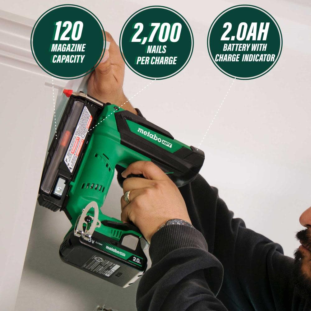 Metabo HPT 18V MultiVolt Compact 23 Gauge Compact Pin Nailer Cordless ...