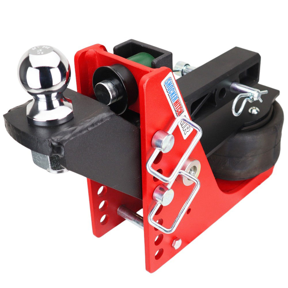 Shocker Hitch 14K 2 Inch Air Receiver Hitch & Raised Ball Mount 2 Inch ...