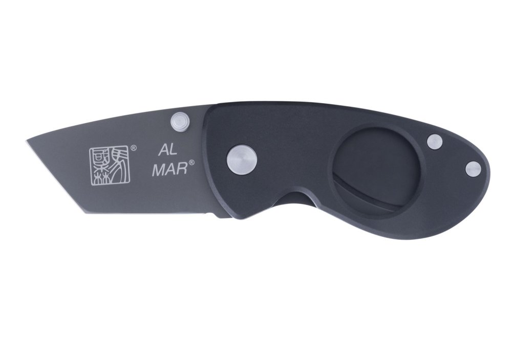 AL MAR Knives Havana Clipper Cigar Cutter, Black/Gray AMK1002 - Acme Tools