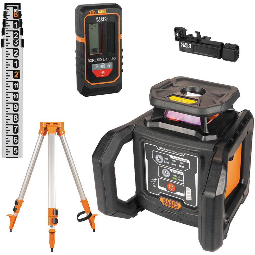 Klein Tools Self-Leveling Green Rotary Laser Level with Plumb Spot and ...