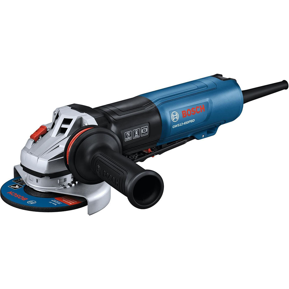 Bosch 4-1/2 Inch Angle Grinder with No Lock-On Paddle Switch GWS12 ...