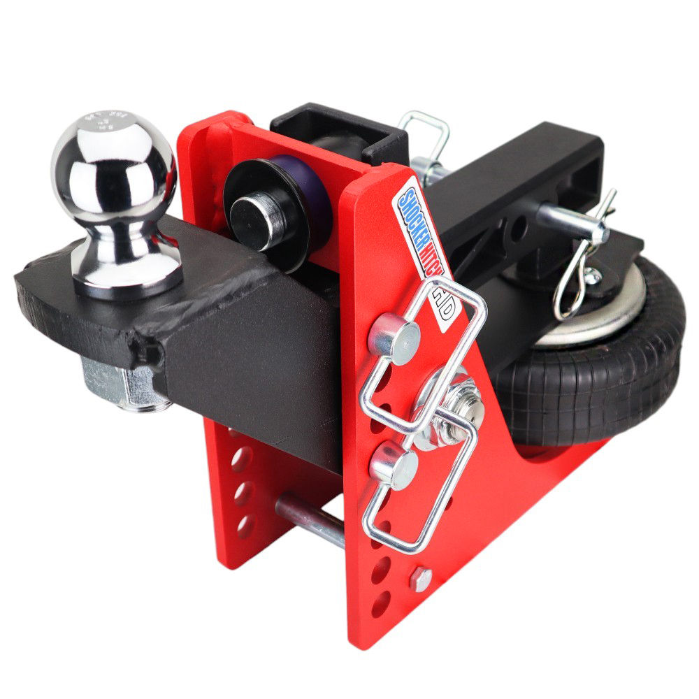 Shocker Hitch HD 20K 2 Inch Air Receiver Hitch & Raised Ball Mount 2 ...