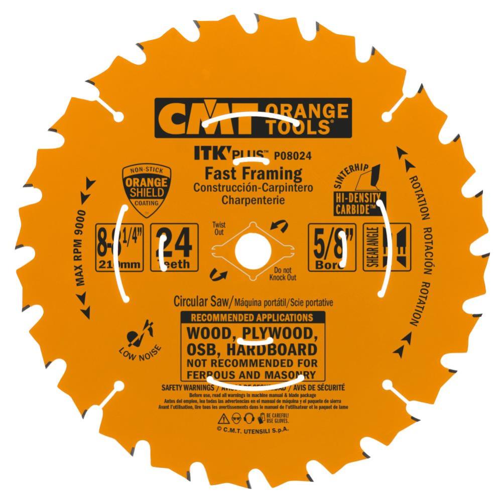 CMT ITK Plus Fast Framing 8-1/4In x 24T x 5/8In P08024 - Acme Tools