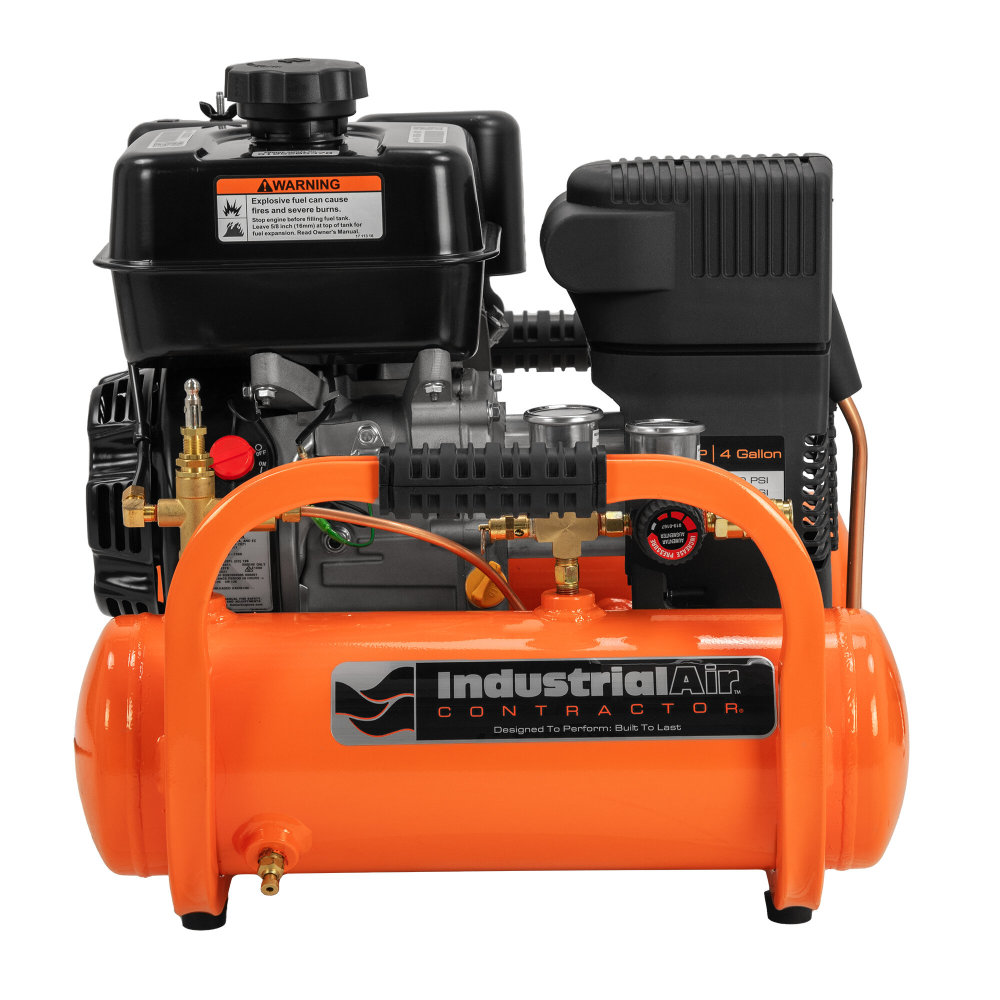 Industrial Air Compressor 6.5 HP 4 Gallon 155 PSI Kohler Gas Powered ...