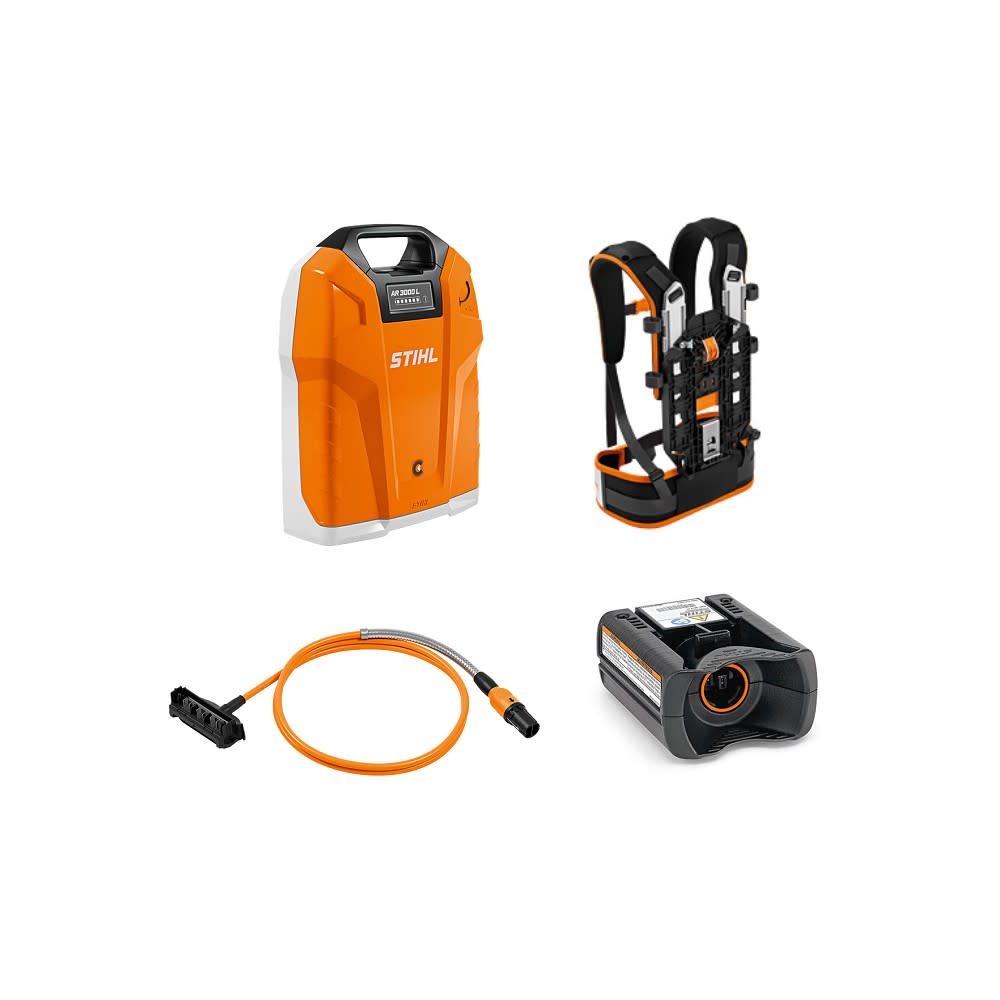 Stihl AR 3000 L Backpack Battery with Carrying System Cable AP Adapter ...